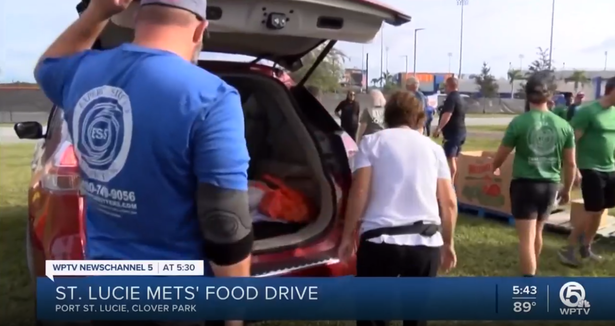 WPTV – ST Lucie Mets Food Drive - Treasure Coast Food Bank