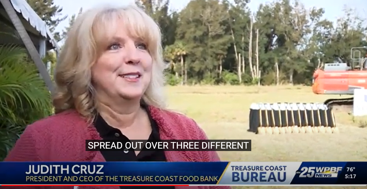 WPBF - Treasure Coast Food Bank Breaks Ground - Judith Cruz - Treasure ...